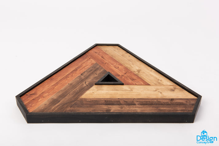 Rustic Wooden Penrose Triangle 3D Wall Art – Design Concepts Chi